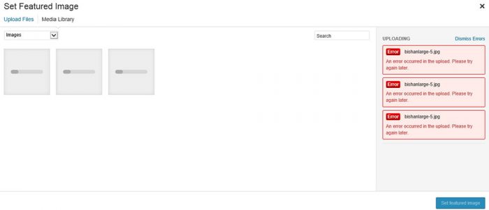 How to fix the HTTP error when uploading images to WordPress
