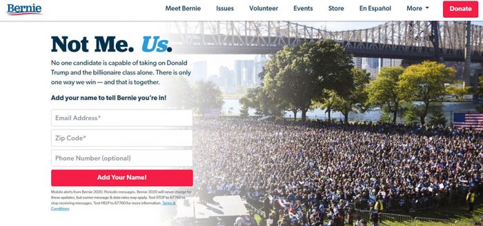 Political Campaign Website Design Examples