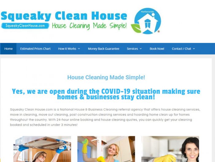 Awesome House Cleaning Website Design Examples