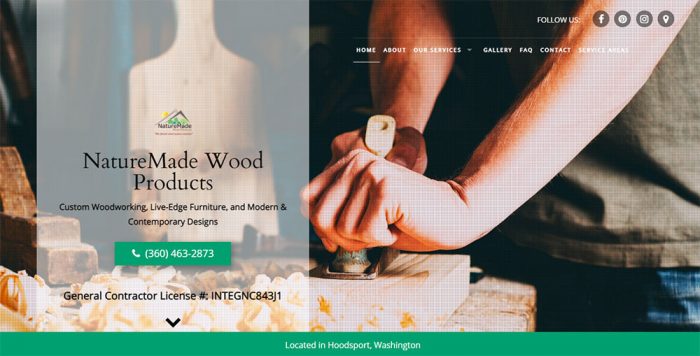 The Best Woodworking Website Design Examples
