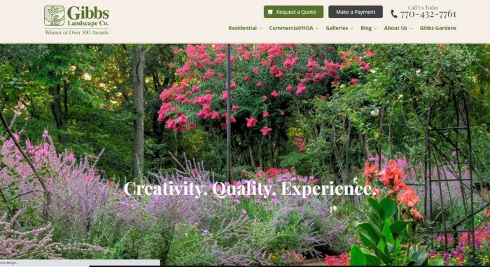 Landscaping Website Design Examples for Inspiration
