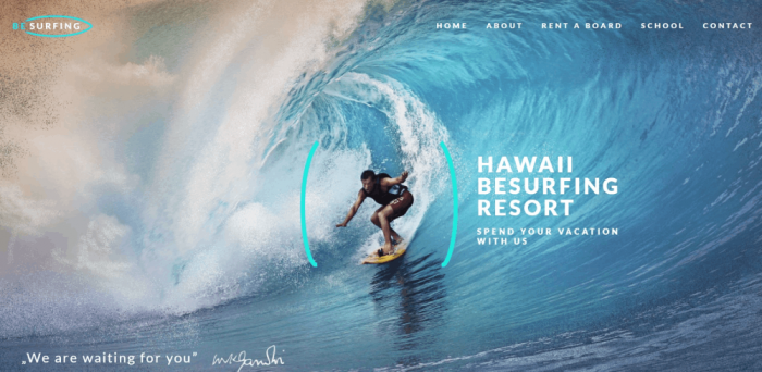 Surfing Website Design Examples That Make Waves