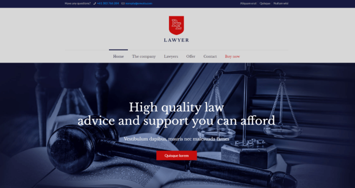 Well-Designed Lawyer Websites for Web Design Inspiration
