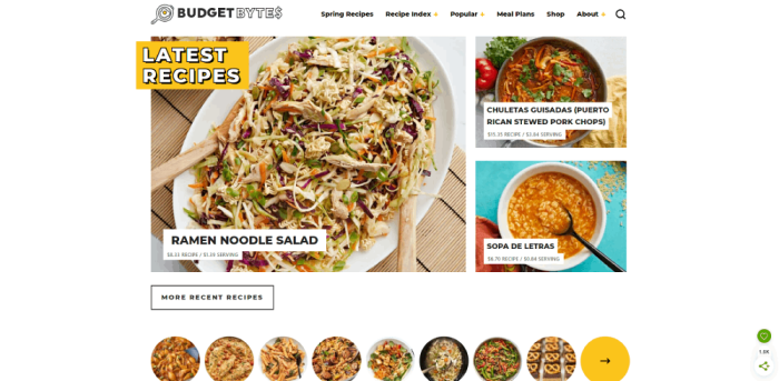 Jaw-Dropping Recipe Website Design Examples