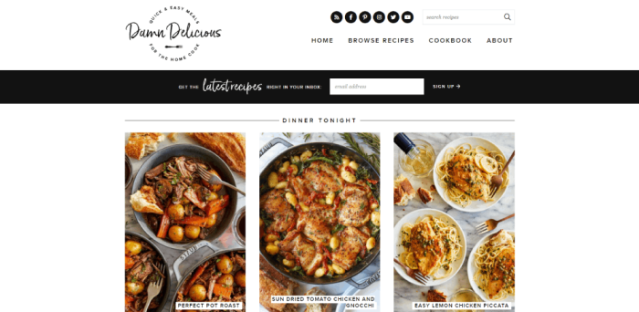 Jaw-Dropping Recipe Website Design Examples