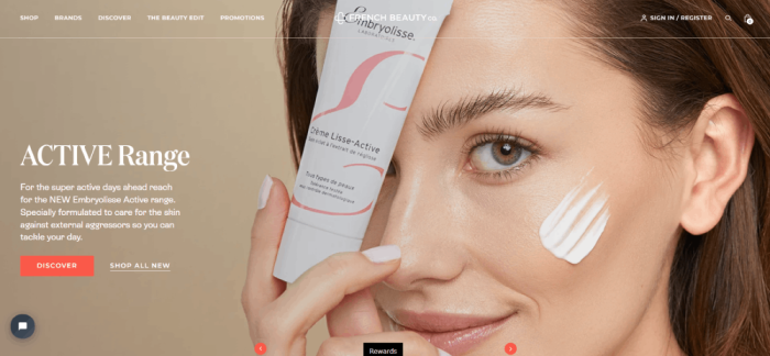 Examples of Cosmetics Websites with Great Web Design