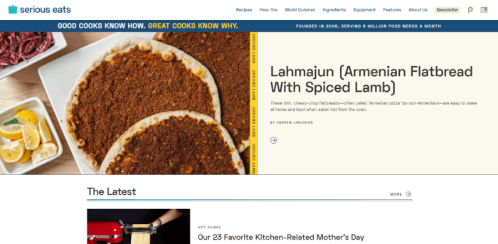 Jaw-Dropping Recipe Website Design Examples