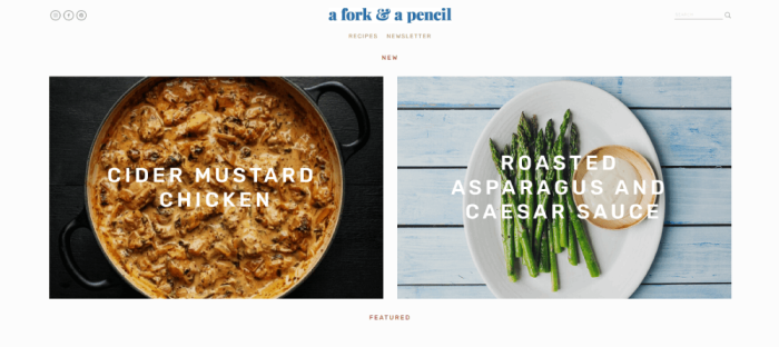 Jaw-Dropping Recipe Website Design Examples