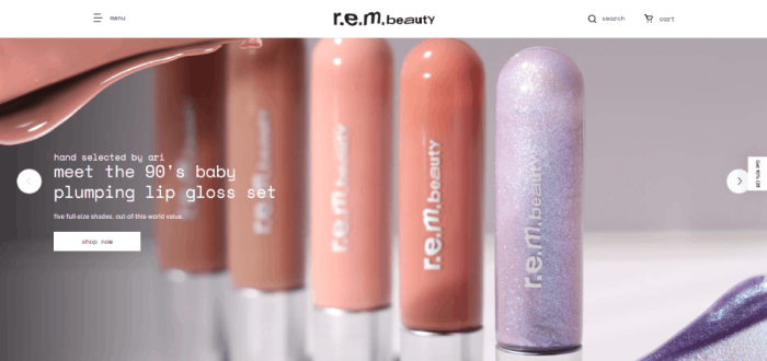 Examples of Cosmetics Websites with Great Web Design