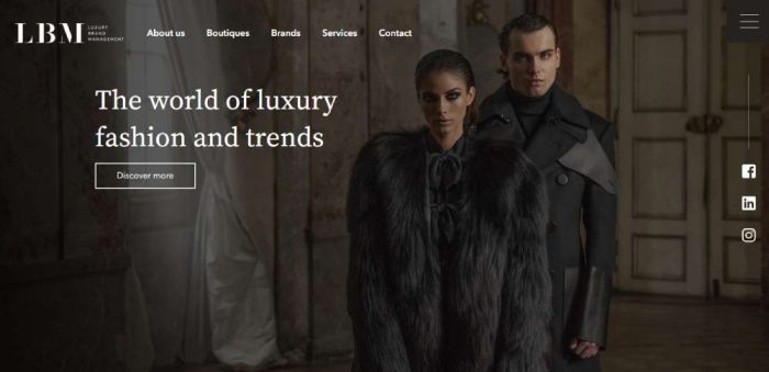 Website Designs With A Luxury Color Palette