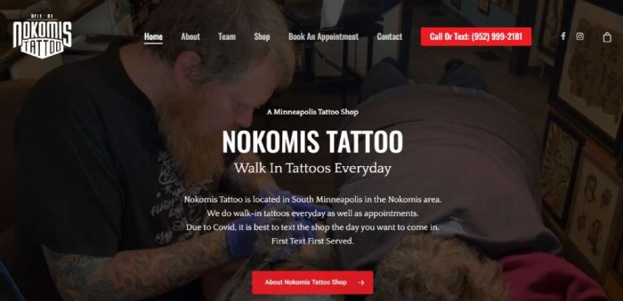 Inspirational Tattoo Website Design: 33 Examples