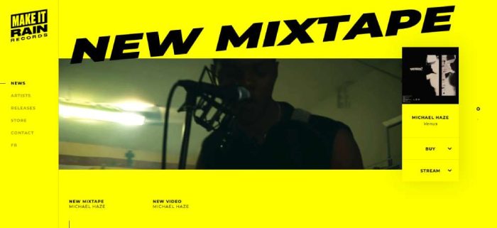 Awesome Record Label Website Design Examples
