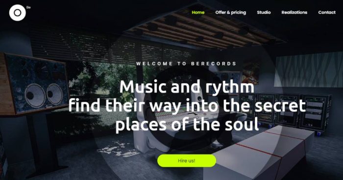 Awesome Record Label Website Design Examples